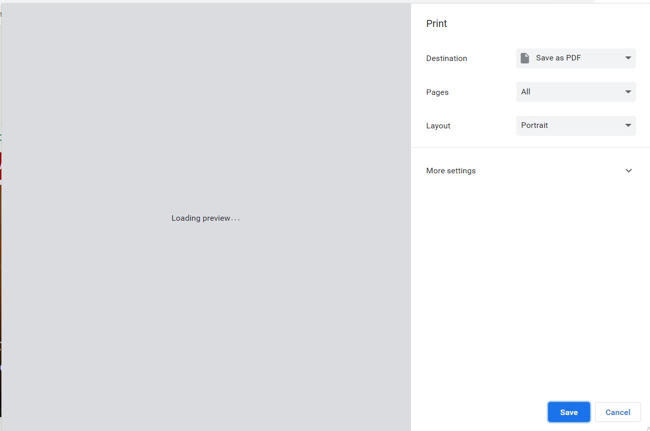 Google Chrome – Stuck Loading Print Preview – Story of a Sysadmin